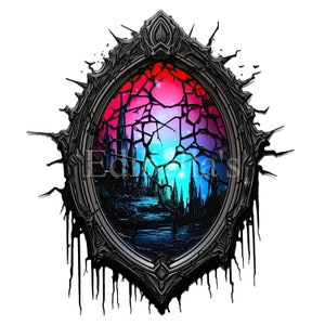 Cursed Mirror (1/2) | Set of 10 | Clipart Bundle | 300 DPI Jpegs and ...