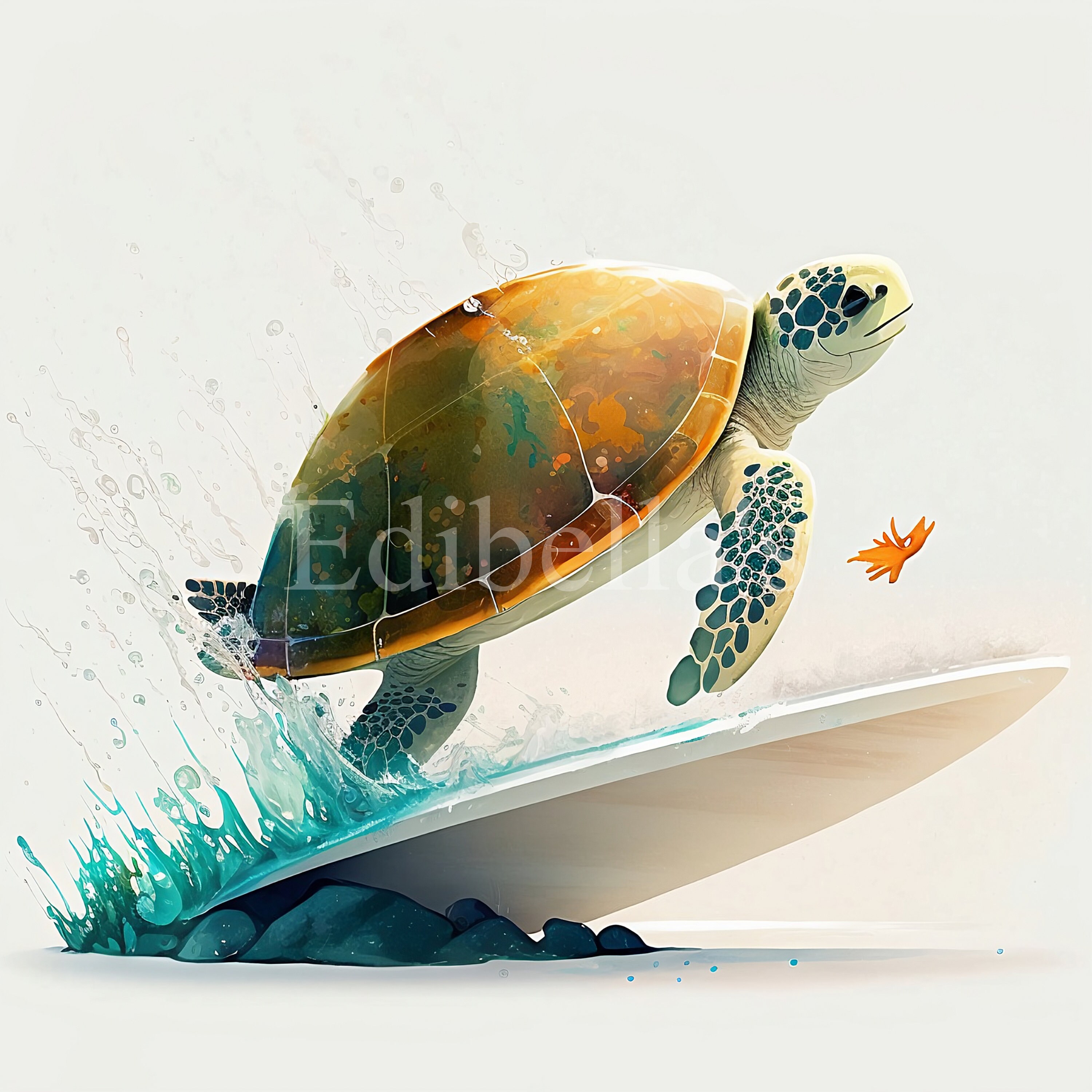 Surfboard Turtle Set of 10 Clipart Bundle High Quality - Etsy