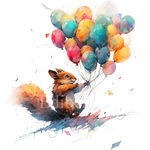 Balloon Animals | Set of 10 | Clipart Bundle | High Quality 300 Dpi ...