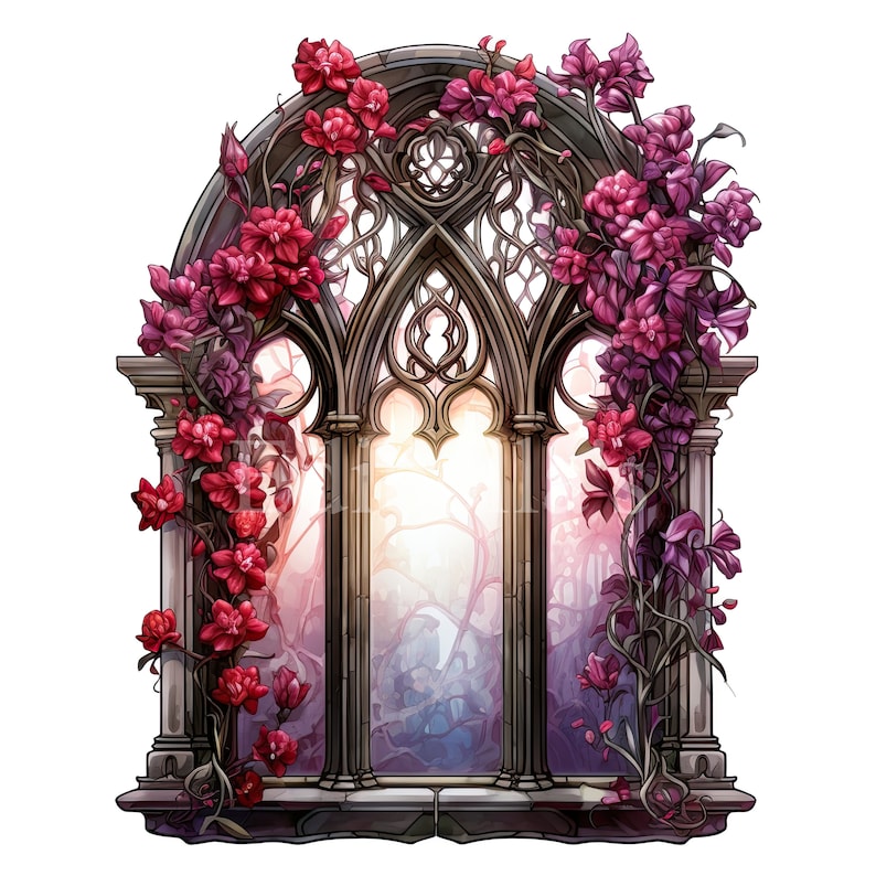 Floral Window Set of 10 Clipart Bundle 300 Dpi High - Etsy