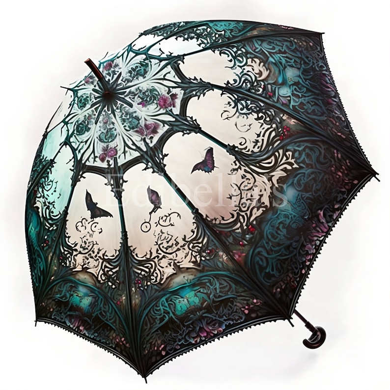 Gothic Umbrella Set of 10 Clipart Bundle High Quality - Etsy