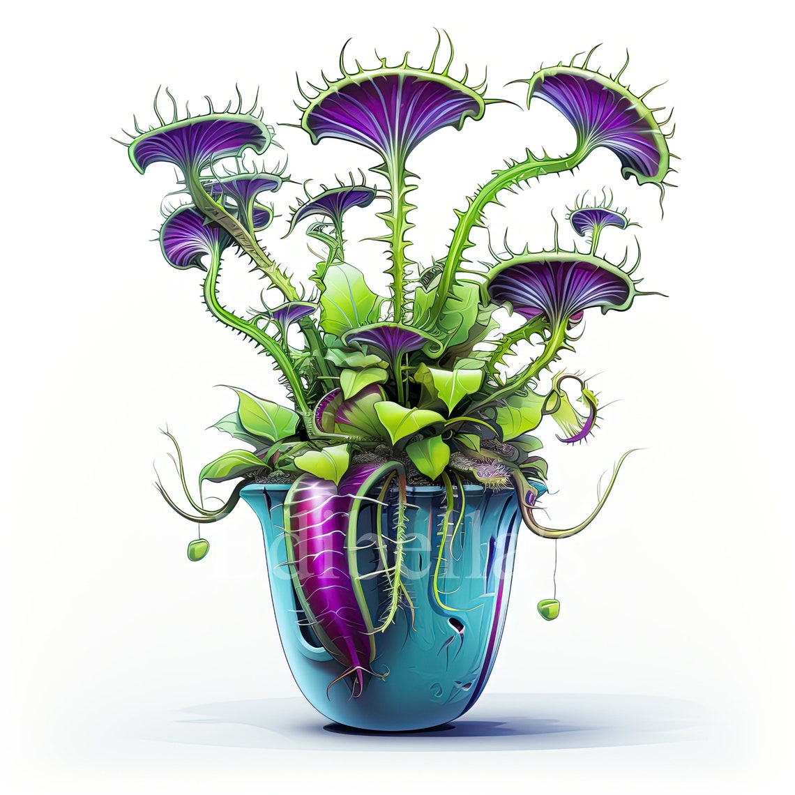 Venus Flytrap | Set of 10 | Clipart Bundle | 300 Dpi High Quality Jpegs ...