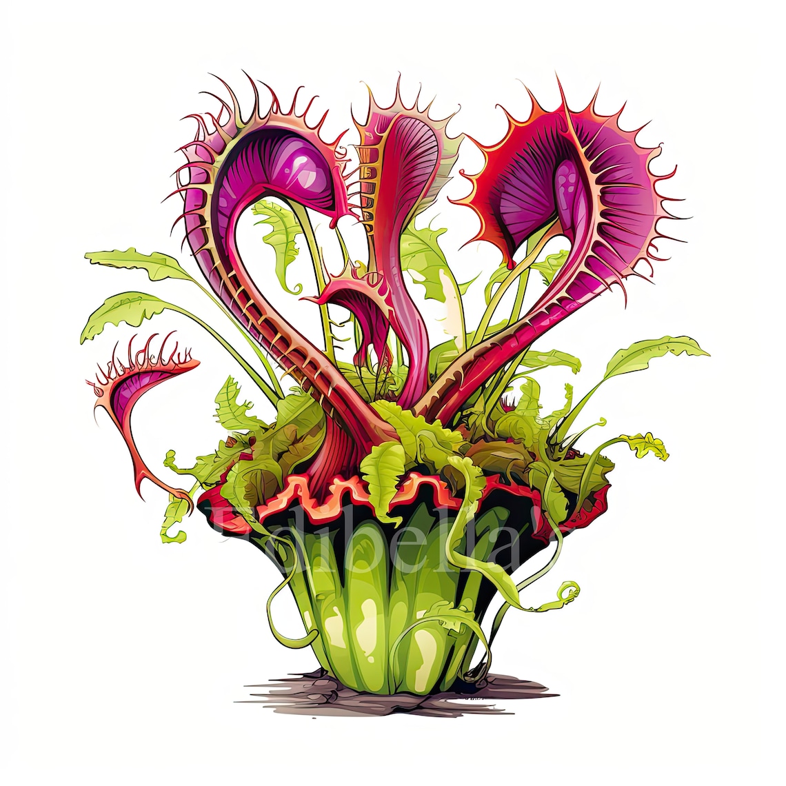 Venus Flytrap | Set of 10 | Clipart Bundle | 300 Dpi High Quality Jpegs ...