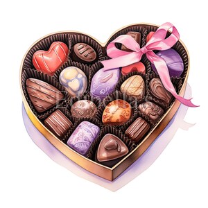 Box of Chocolate | Set of 10 | Clipart Bundle | 300 DPI Jpegs and ...