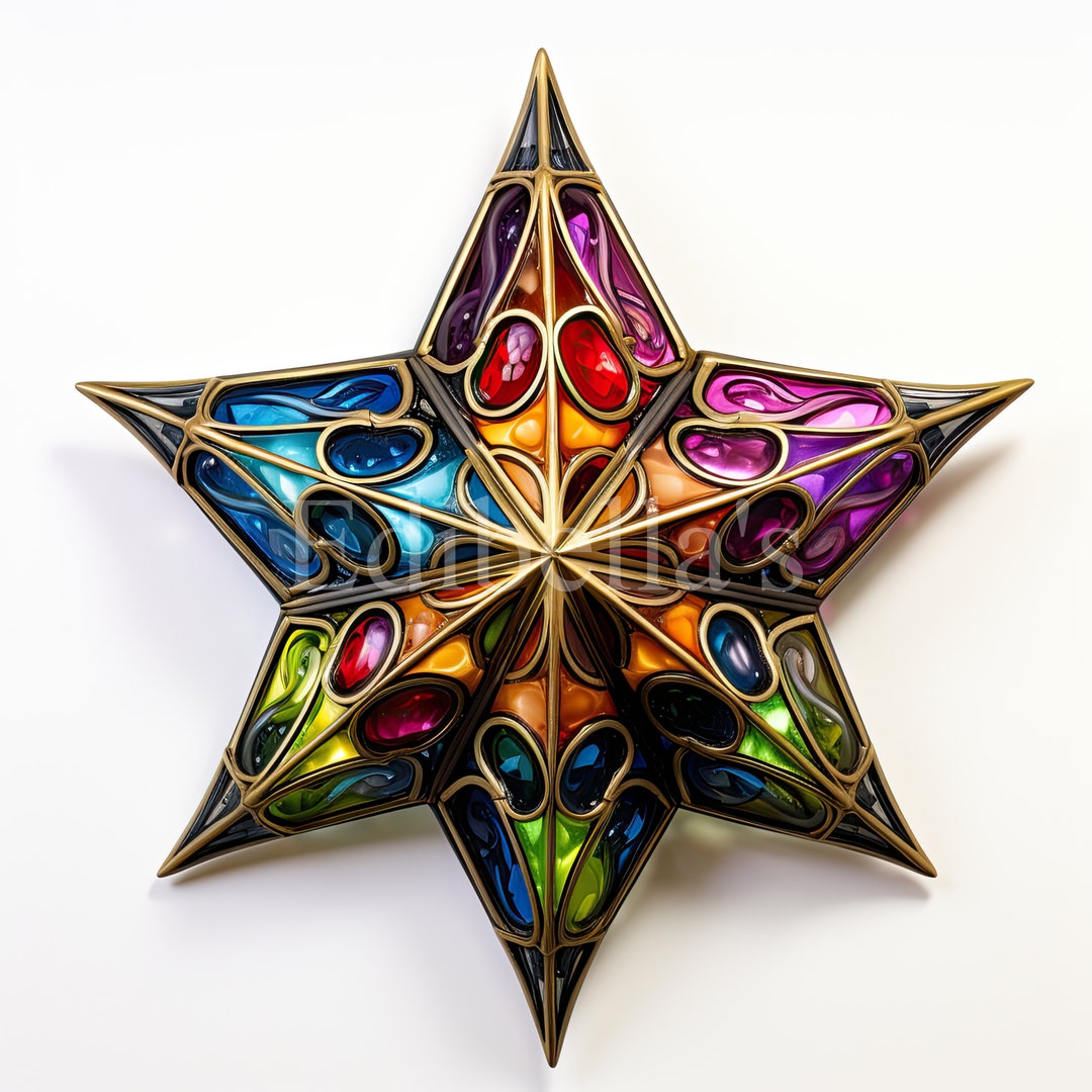 Ornate Star (1/2) | Set of 10 | Clipart Bundle | 300 DPI Jpegs and ...