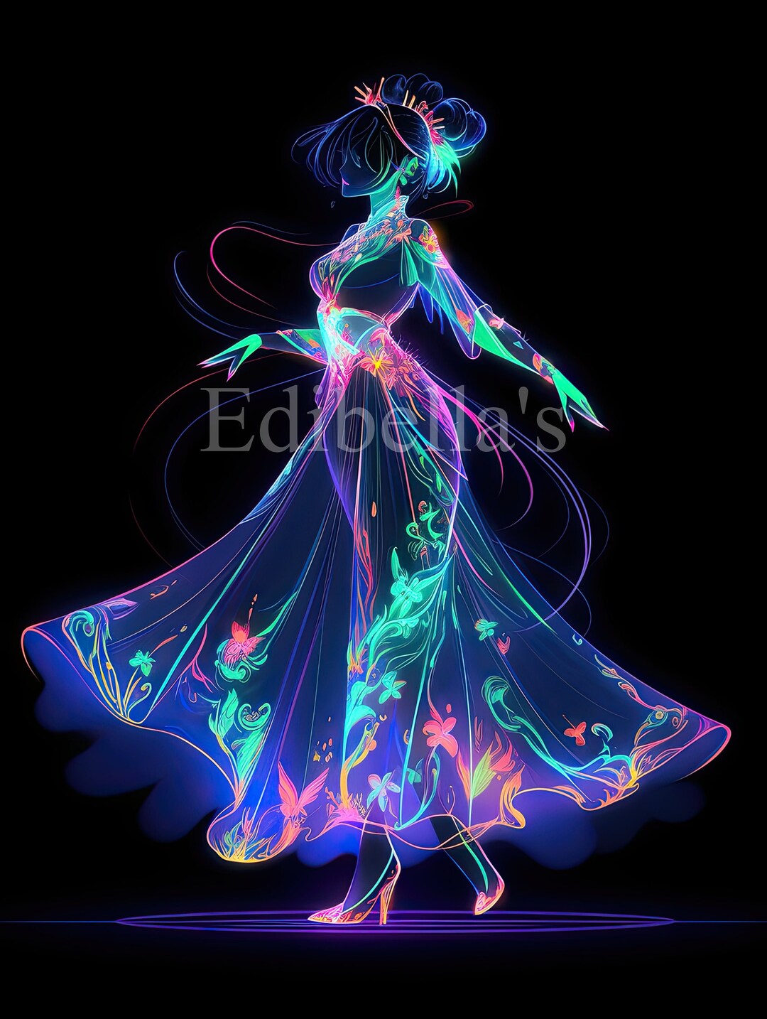 Neon Princess (4/10) | Digital Art | 72/300 DPI Jpegs | 3712 X 4928 ...