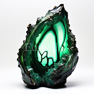 Green Geode | Set of 10 | Clipart Bundle | 300 DPI Jpegs | 300 DPI ...