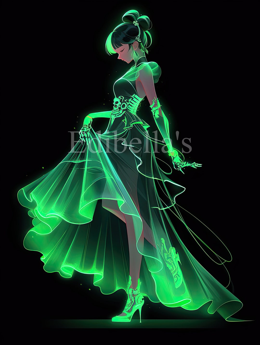 Neon Princess (1/10) | Digital Art | 72/300 DPI Jpegs | 3712 X 4928 ...