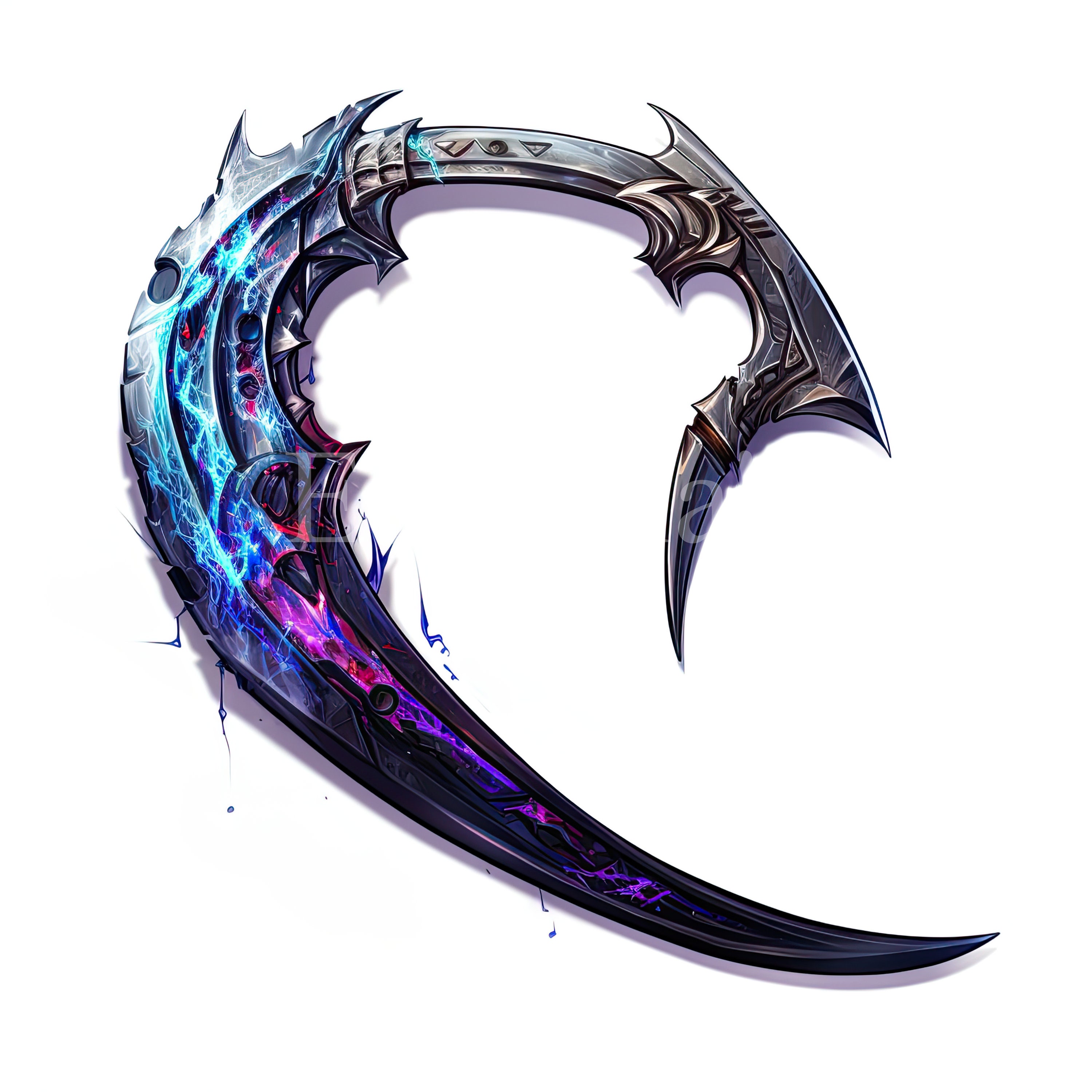 Ornate Scythe | Set of 10 | Clipart Bundle | High Quality 300 DPI Jpegs ...