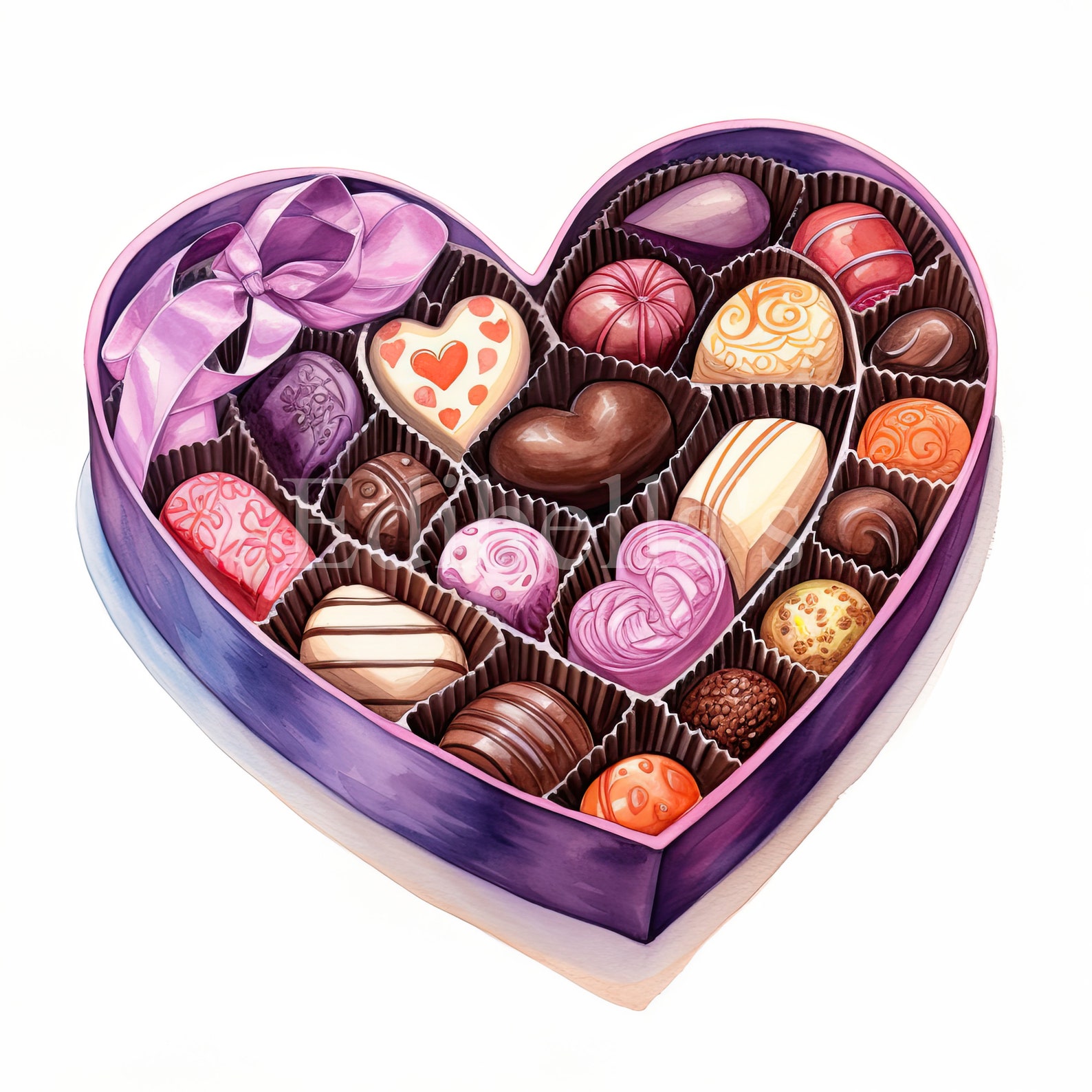 Box of Chocolate Digital Art| Set of 10 | Clipart Bundle | 300 DPI ...