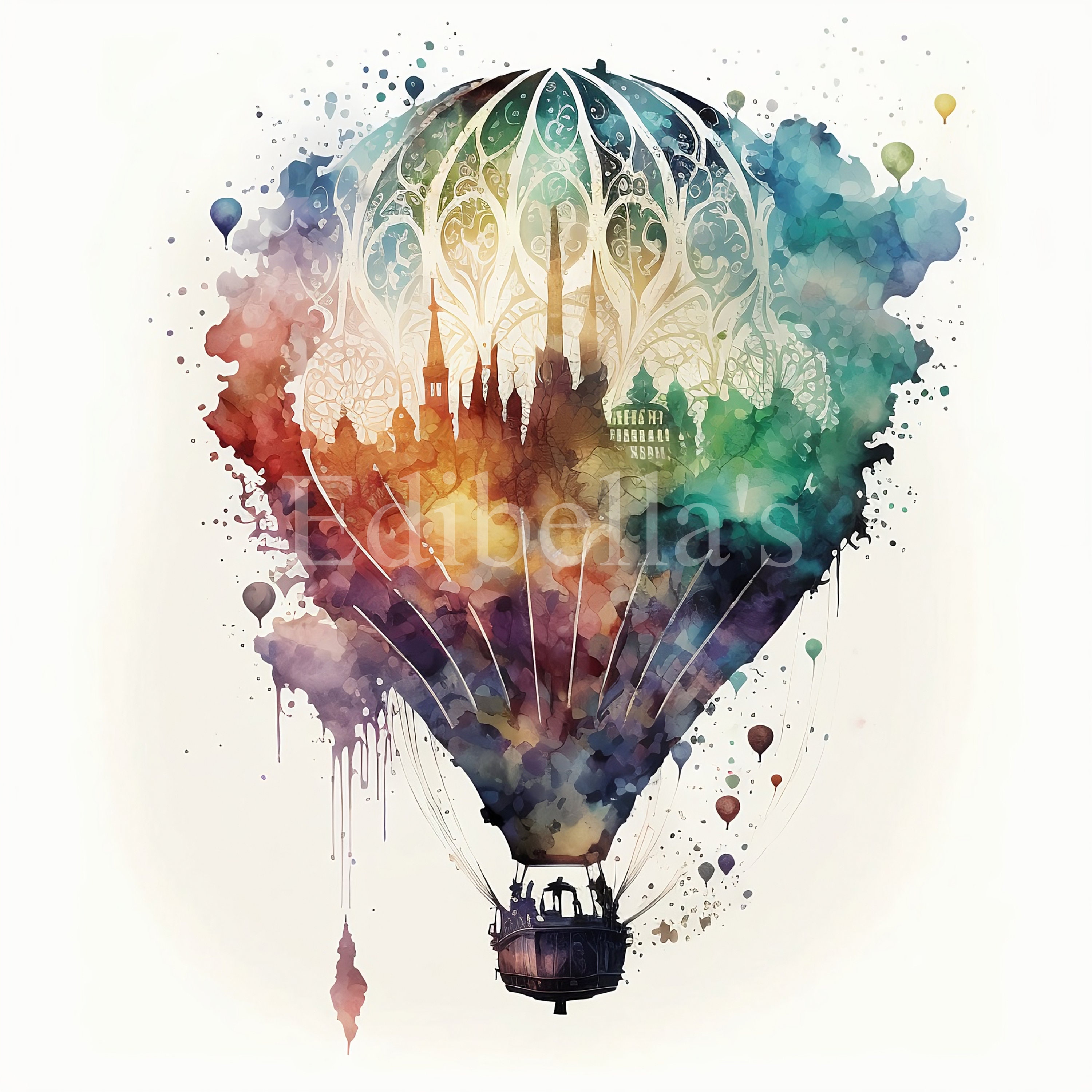 Hot Air Balloon Set of 10 Clipart Bundle High Quality - Etsy