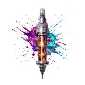 Rainbow Medical Syringe | Set of 10 | Clipart Bundle | High Quality ...