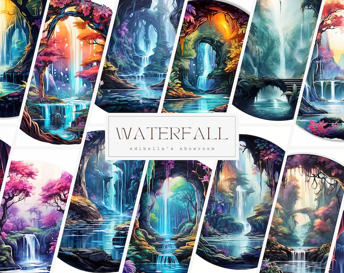 Waterfall Wall Art 3D Window, Waterfall Vinyl Wall Decal for Nursery or ...
