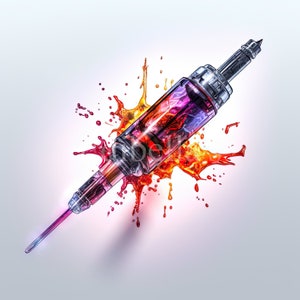 Rainbow Medical Syringe | Set of 10 | Clipart Bundle | High Quality ...