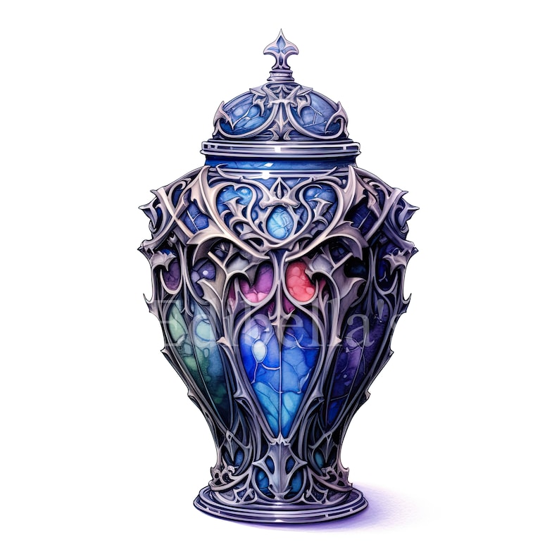 Ornate Urn Set of 10 Clipart Bundle High Quality Jpegs - Etsy