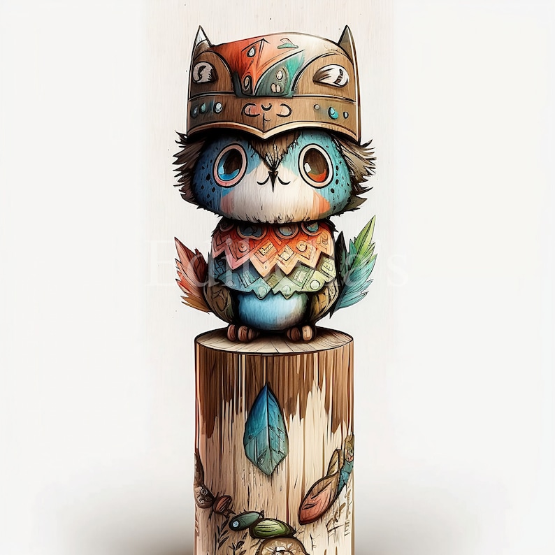 Cute Totem Pole Set of 10 Clipart Bundle High Quality - Etsy