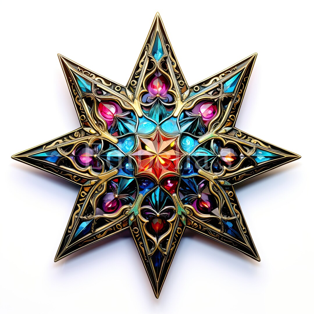 Ornate Star (2/2) | Set of 10 | Clipart Bundle | 300 DPI Jpegs and ...