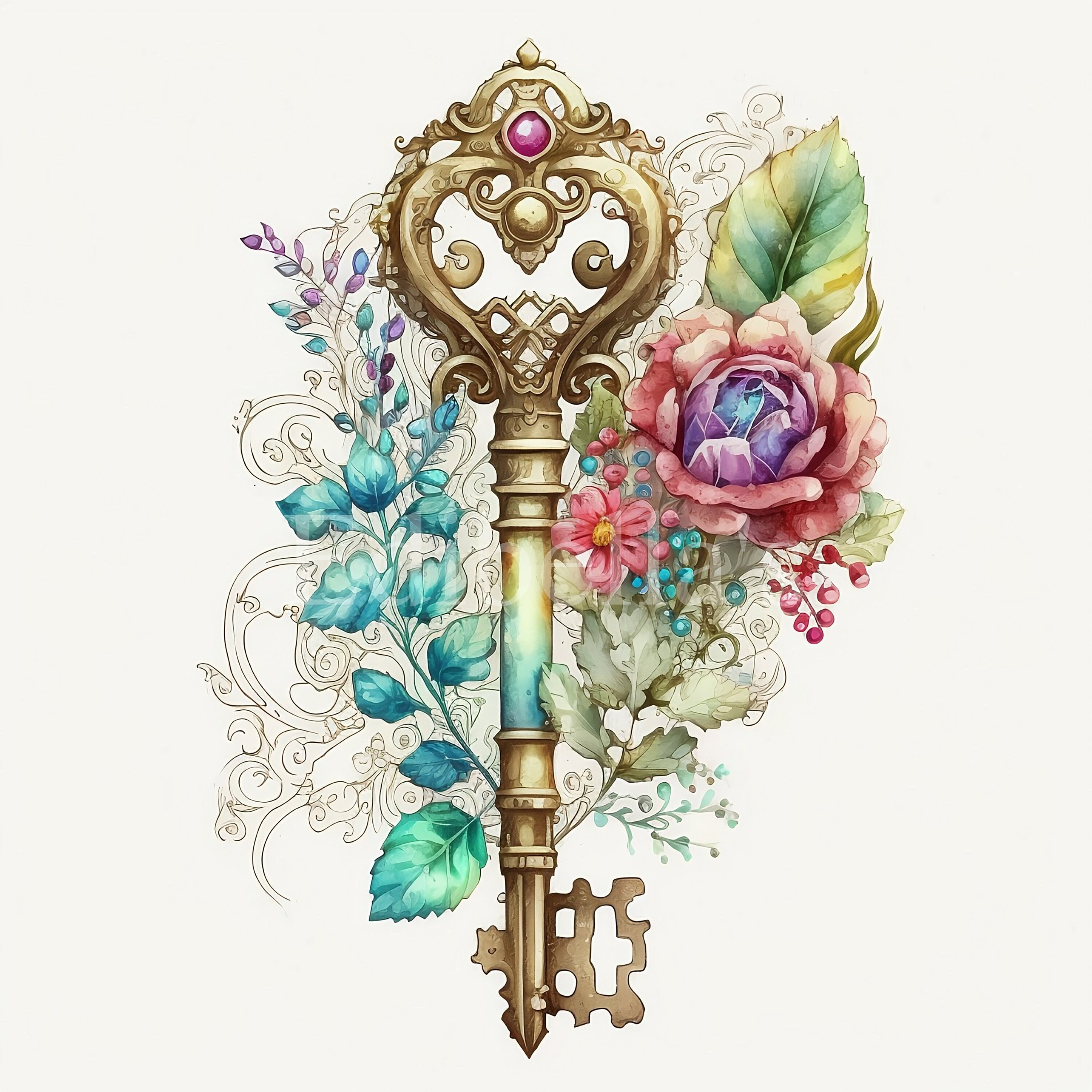 Ornate Key Set of 10 Clipart Bundle High Quality Jpegs - Etsy