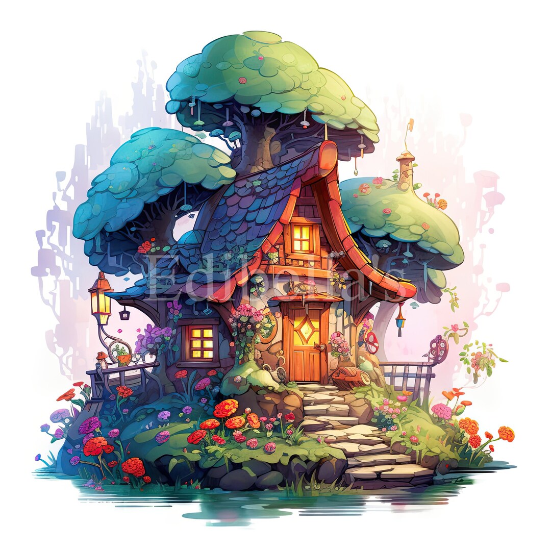 Fantasy Cabin | Set of 10 | Clipart Bundle | High Quality 300 DPI Jpegs ...