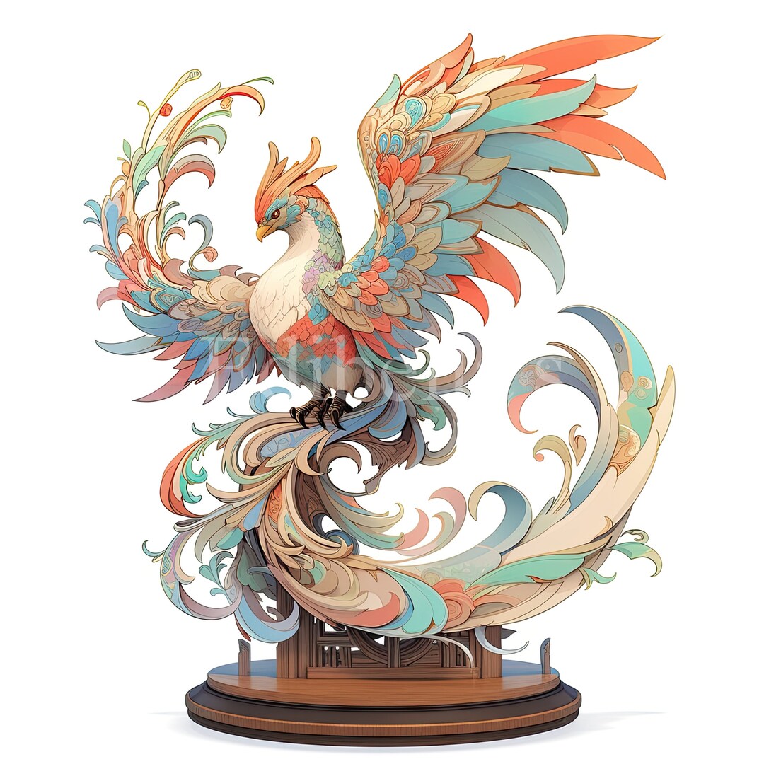 Phoenix Clipart 3 | 300 DPI JPEG | Transparent PNG | 4096 X 4096 Pixels ...