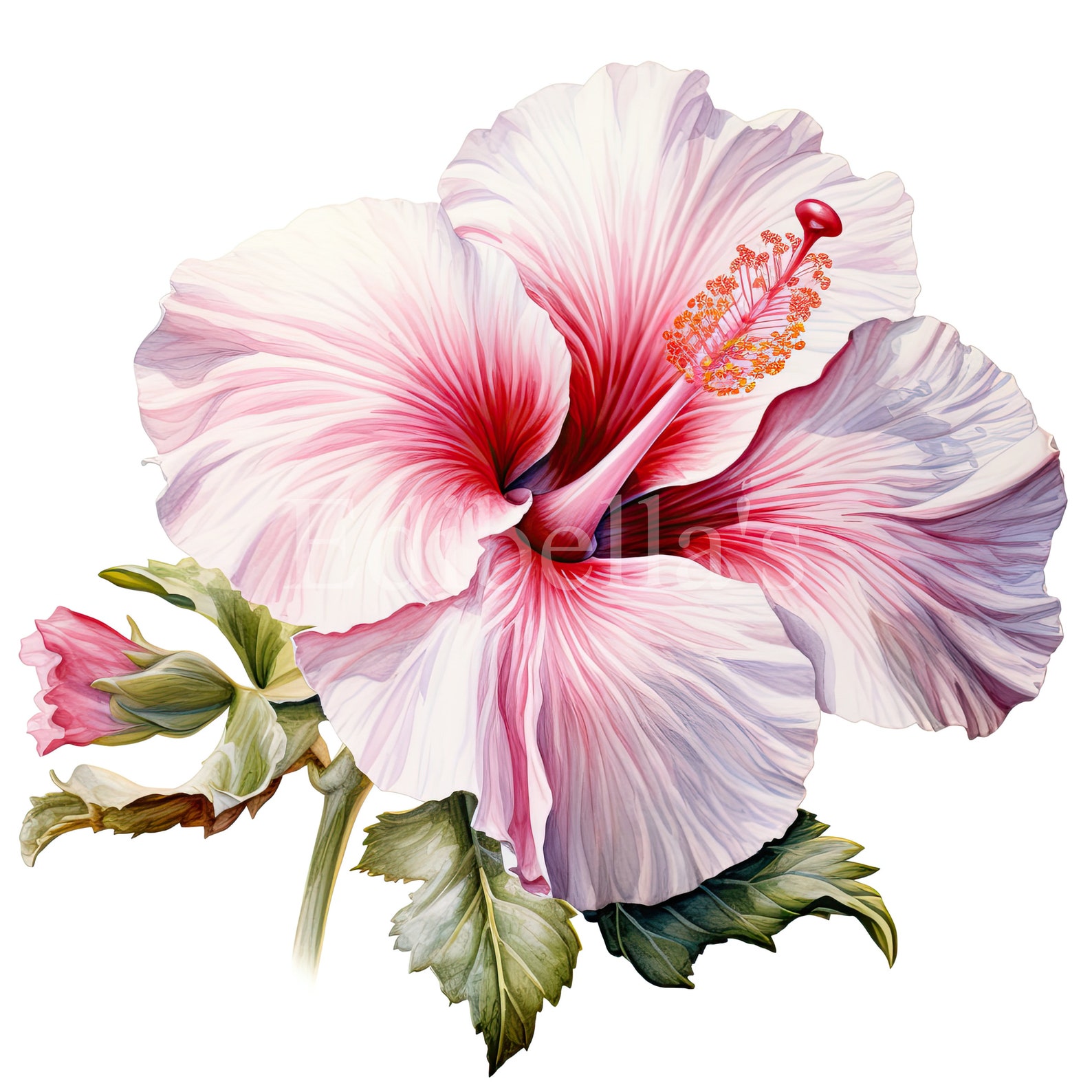 Hibiscus Flower Set of 10 Clipart Bundle 300 DPI Jpegs 300 DPI ...