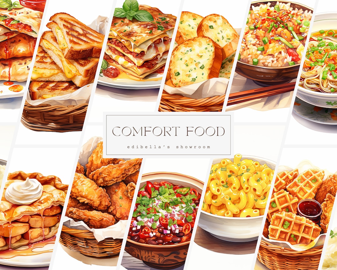 Comfort Food | Set of 12 | Clipart Bundle | 300 DPI Jpegs | 300 DPI ...