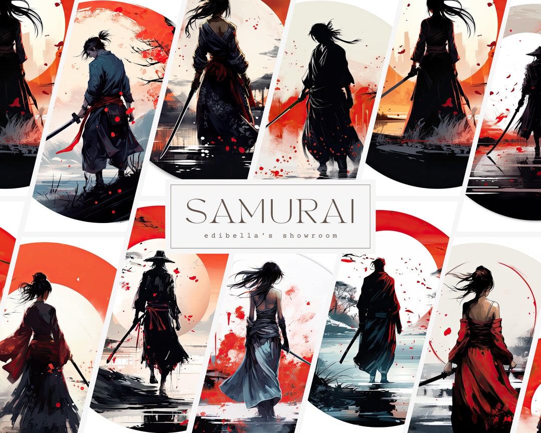 Samurai | Set of 12 | Clipart Bundle | 300 DPI Jpgs | 300 DPI ...