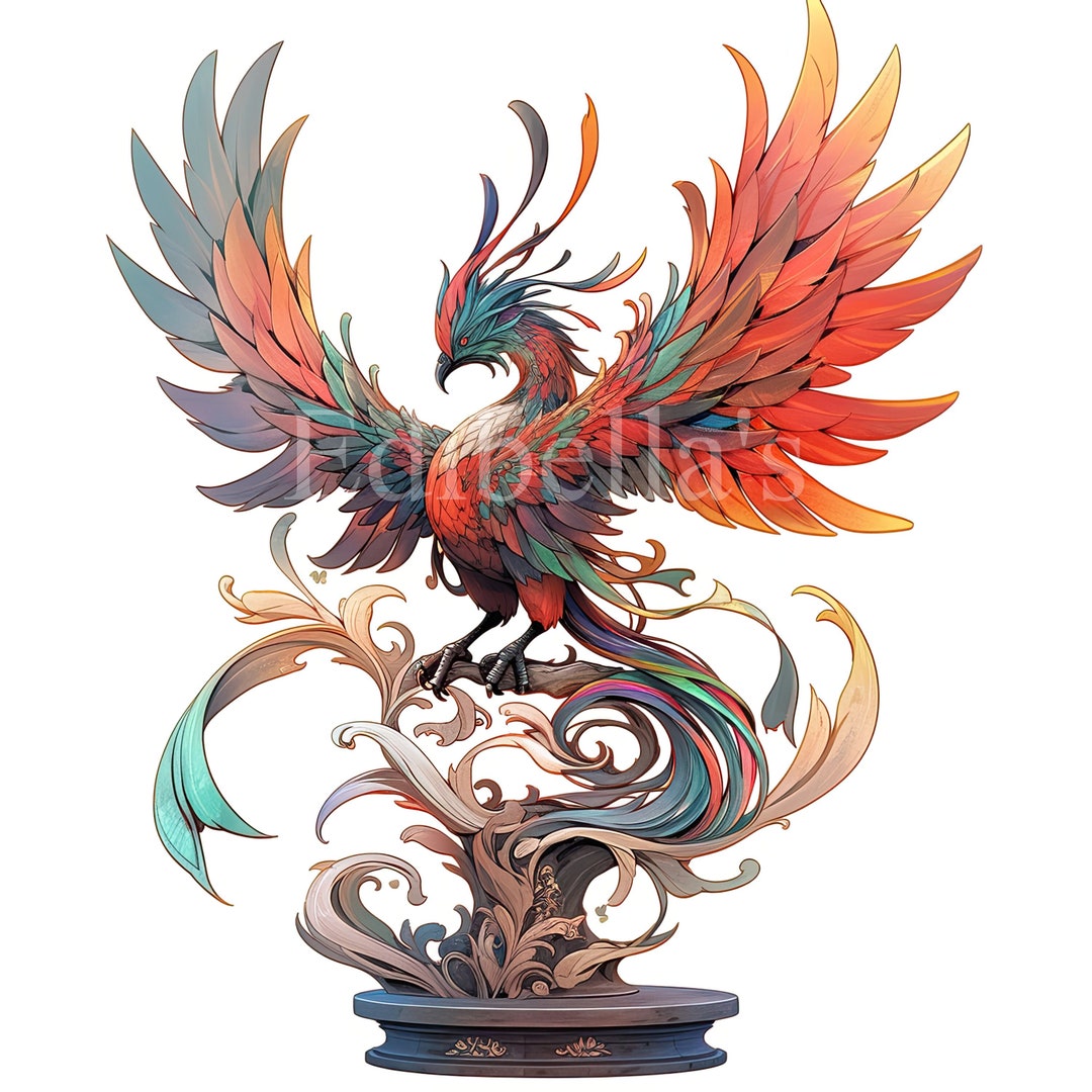 Phoenix Clipart 2 | High Quality 300 DPI JPEG | Transparent PNG | 4096 ...