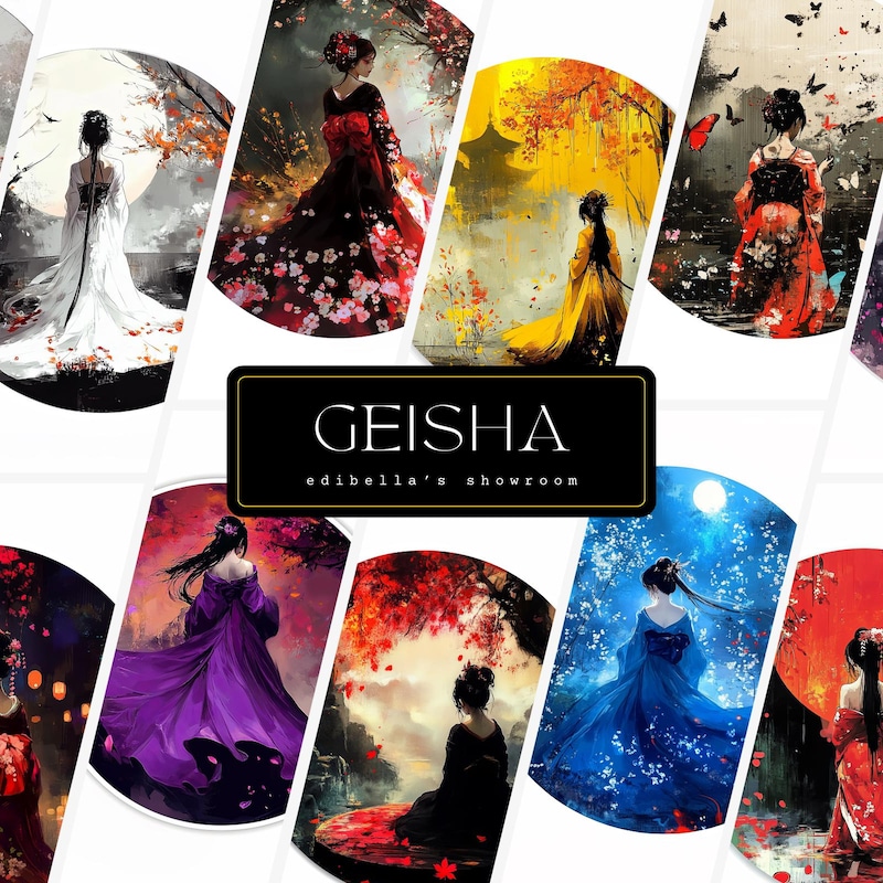 Japanese Stickers Geisha - Etsy