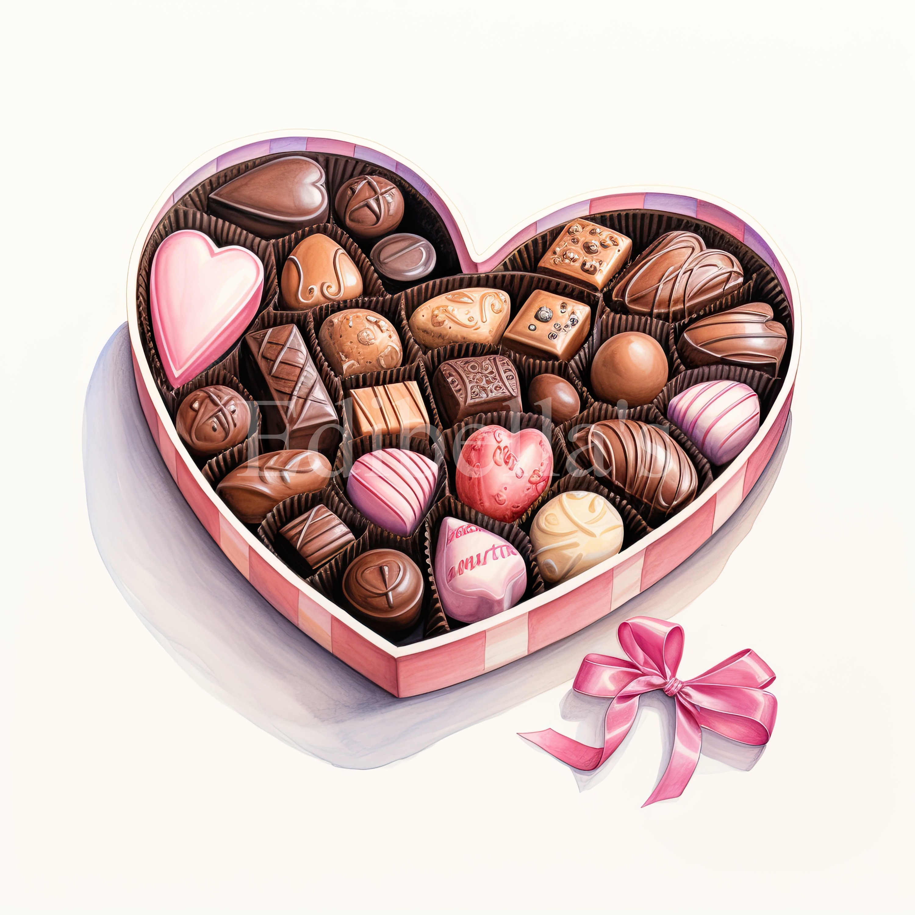 Box of Chocolate Digital Art| Set of 10 | Clipart Bundle | 300 DPI ...