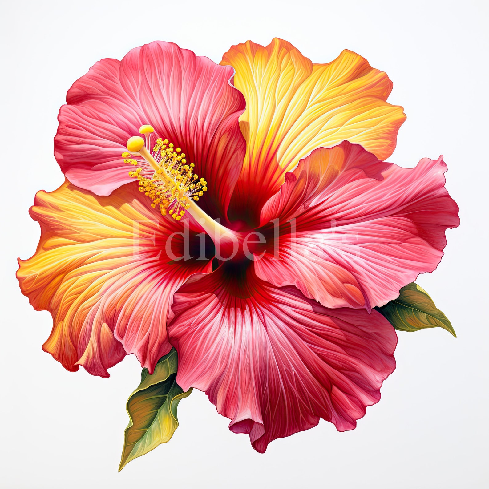 Hibiscus Flower | Set of 10 | Clipart Bundle | 300 DPI Jpegs | 300 DPI ...