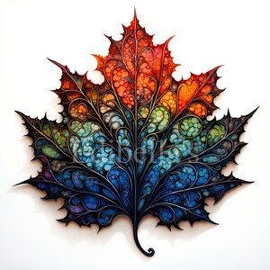 Ornate Leaf | Set of 10 | Clipart Bundle | 300 Dpi High Quality Jpegs ...