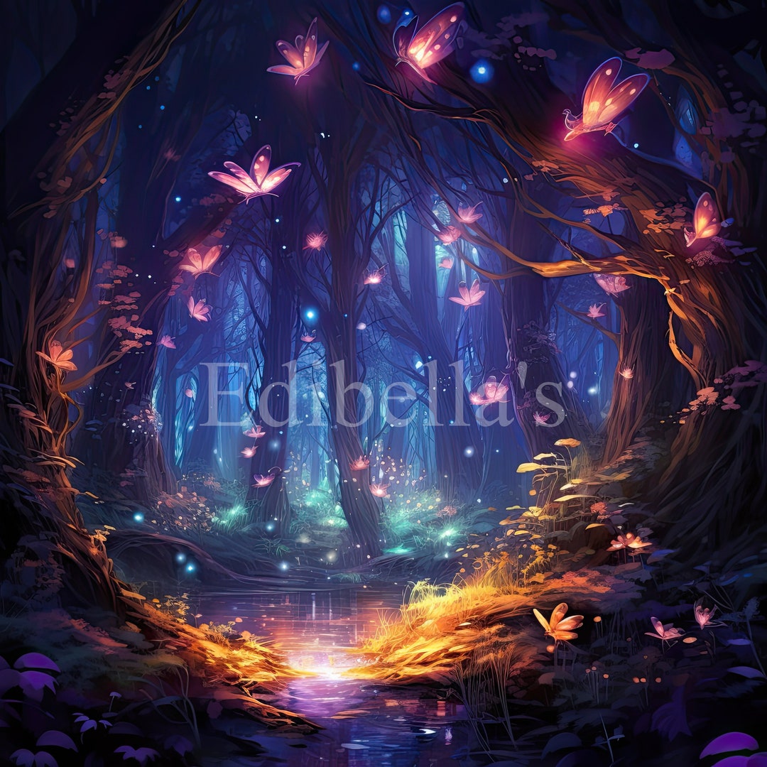 Enchanted Forest Clipart | 300 DPI JPEG | 4096 X 4096 Pixels | 13.65 X ...