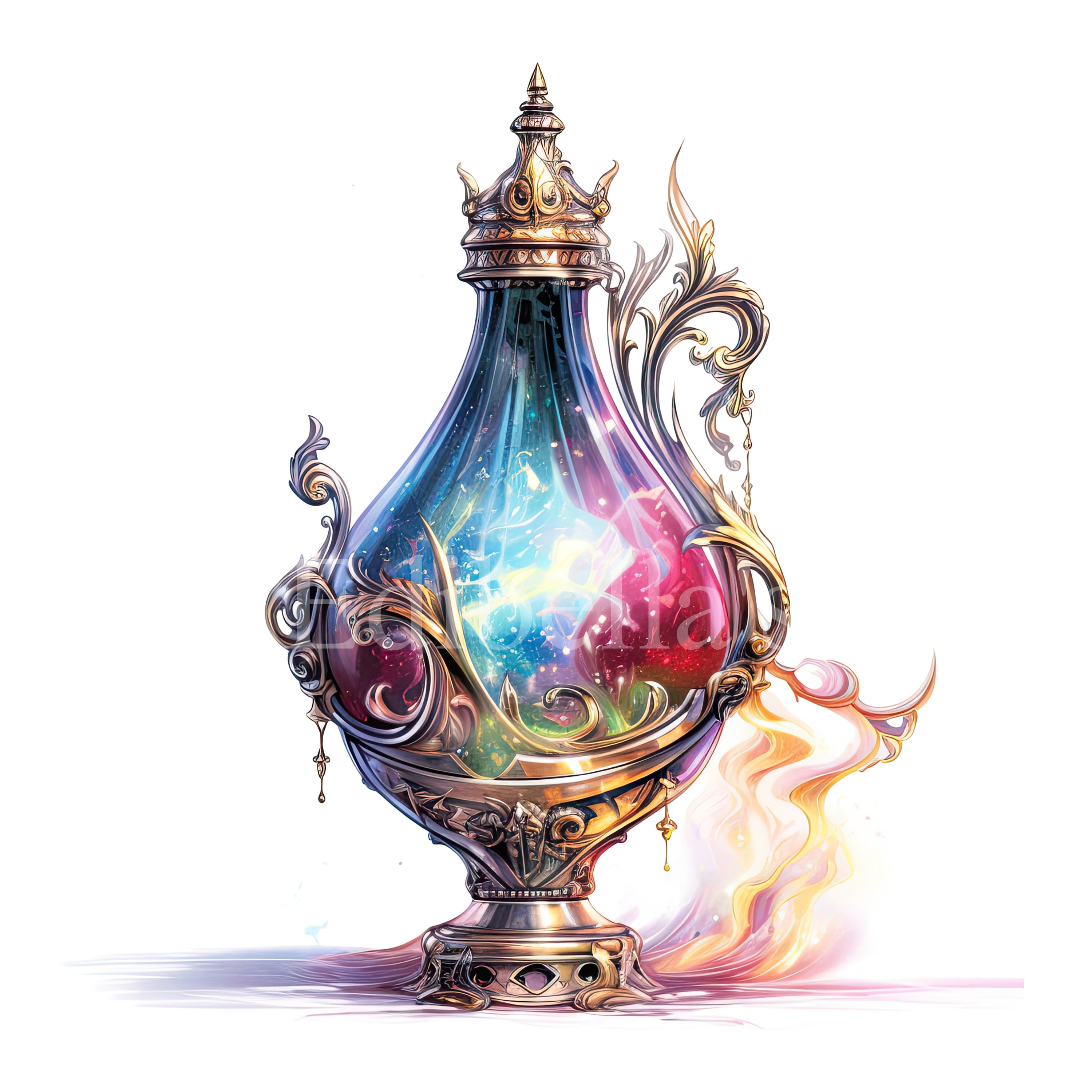 Genie Lamp Set of 10 Clipart Bundle High Quality Jpegs - Etsy