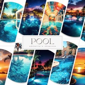 Swimming Pool | Set of 12 | Clipart Bundle | 300 DPI Jpegs | 300 DPI ...