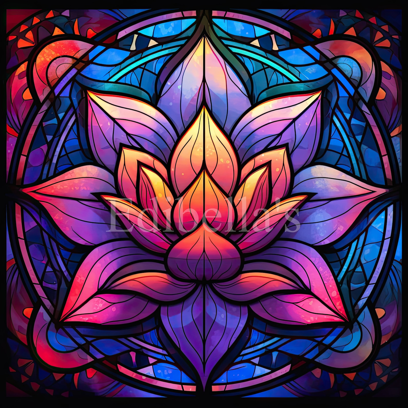 Lotus Mandala Set of 10 Clipart Bundle High Quality Pngs - Etsy