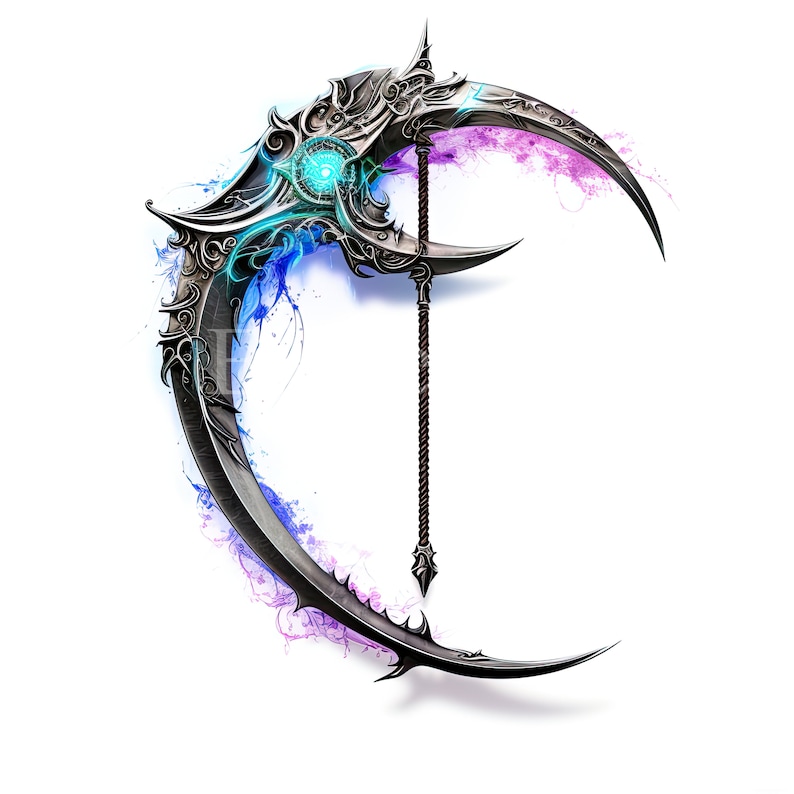 Ornate Scythe Set of 10 Clipart Bundle High Quality 300 - Etsy