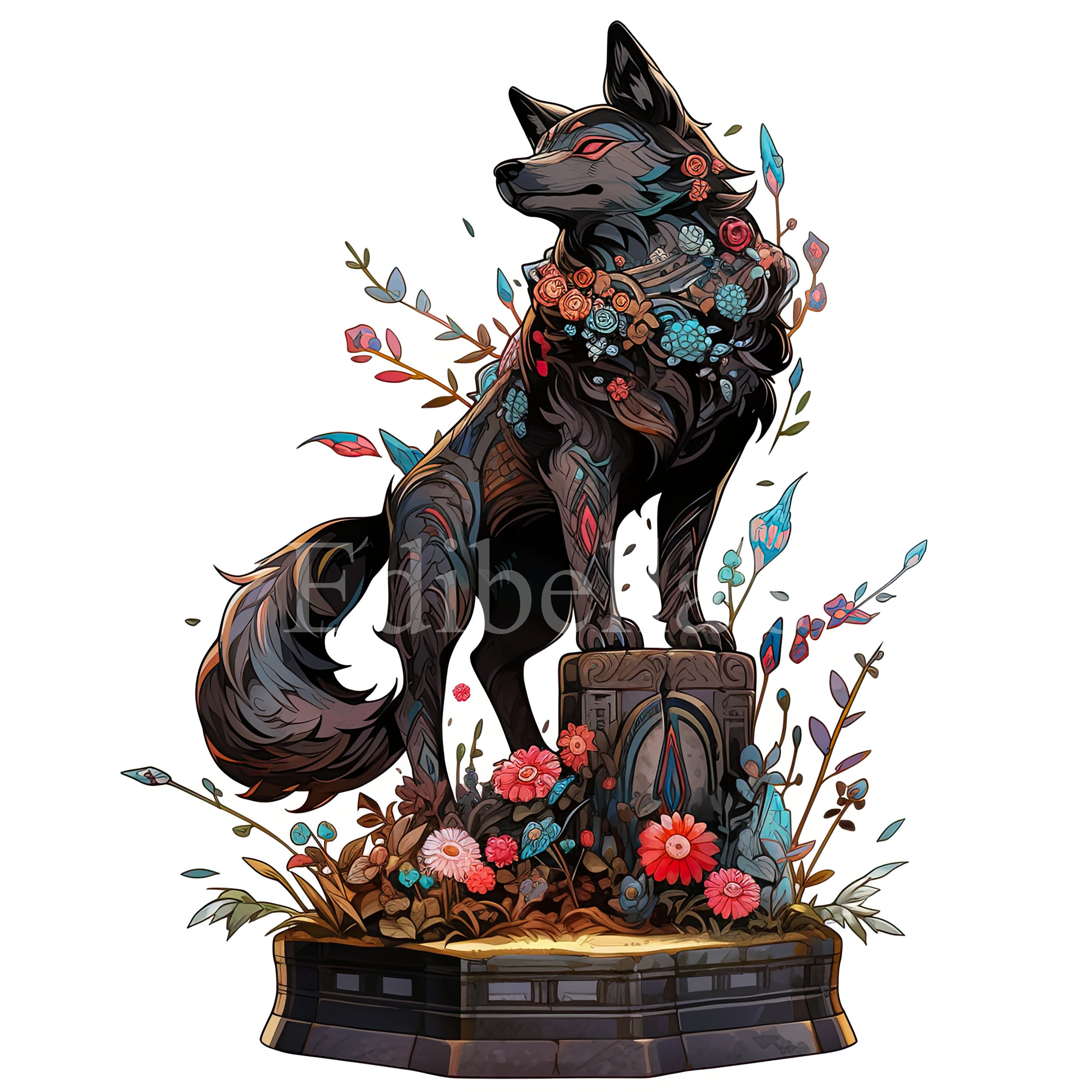 Ornate Wolf | Set of 10 | Clipart Bundle | 300 Dpi High Quality Jpegs ...