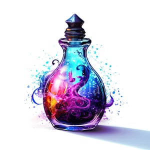 Magical Potion | Set of 10 | Clipart Bundle | High Quality Jpegs | Transparent Pngs | Digital ...