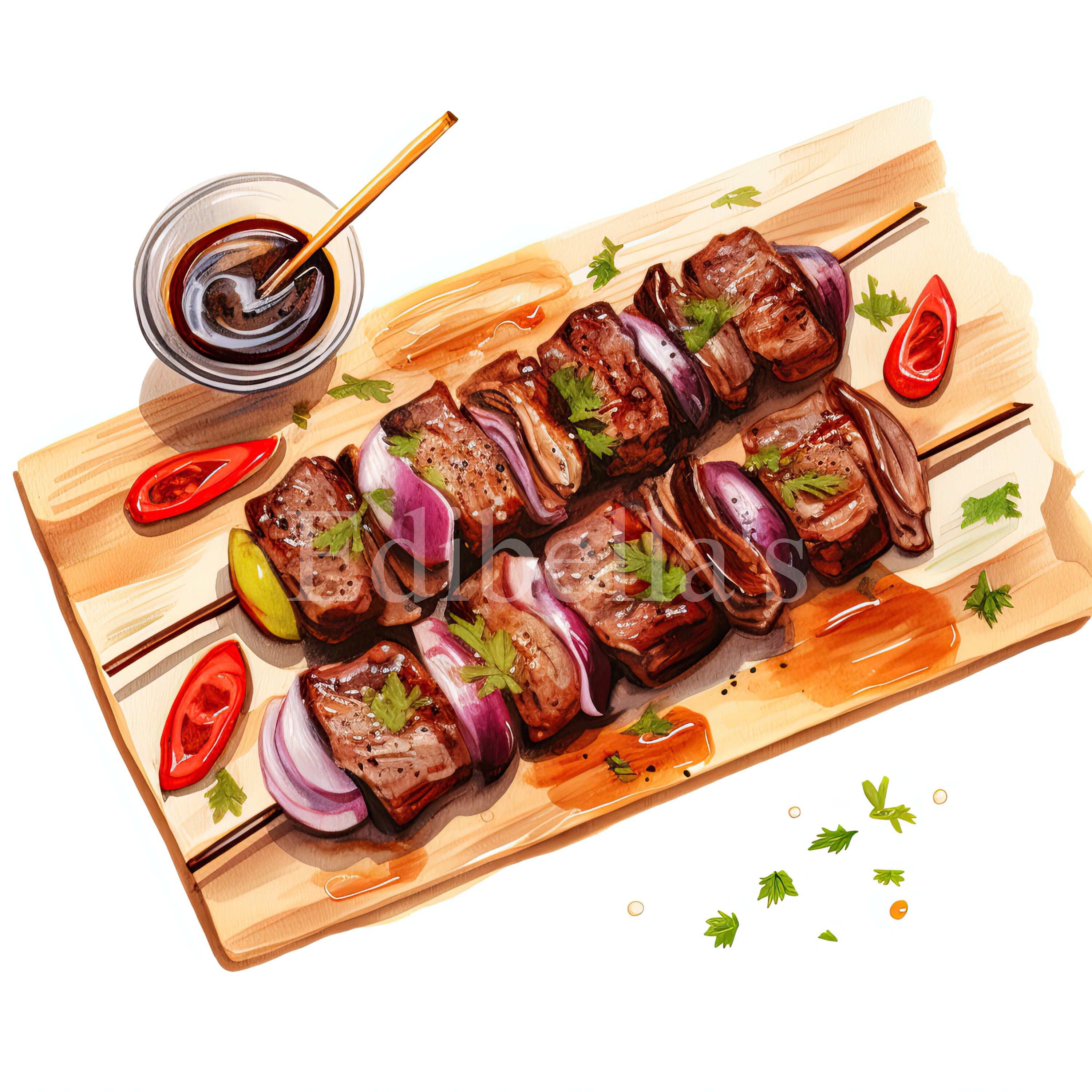 Kebab | Set of 10 | Clipart Bundle | High Quality 300 Dpi Jpegs and 300 ...