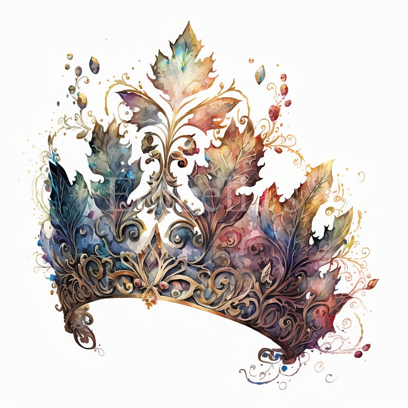 Ornate Tiara Set of 10 Clipart Bundle High Quality Jpegs - Etsy