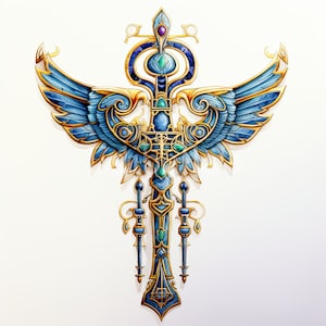 Ornate Ankh | Set of 10 | Clipart Bundle | 300 Dpi High Quality Jpegs ...