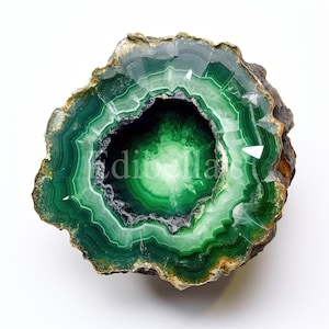 Green Geode | Set of 10 | Clipart Bundle | 300 DPI Jpegs | 300 DPI ...