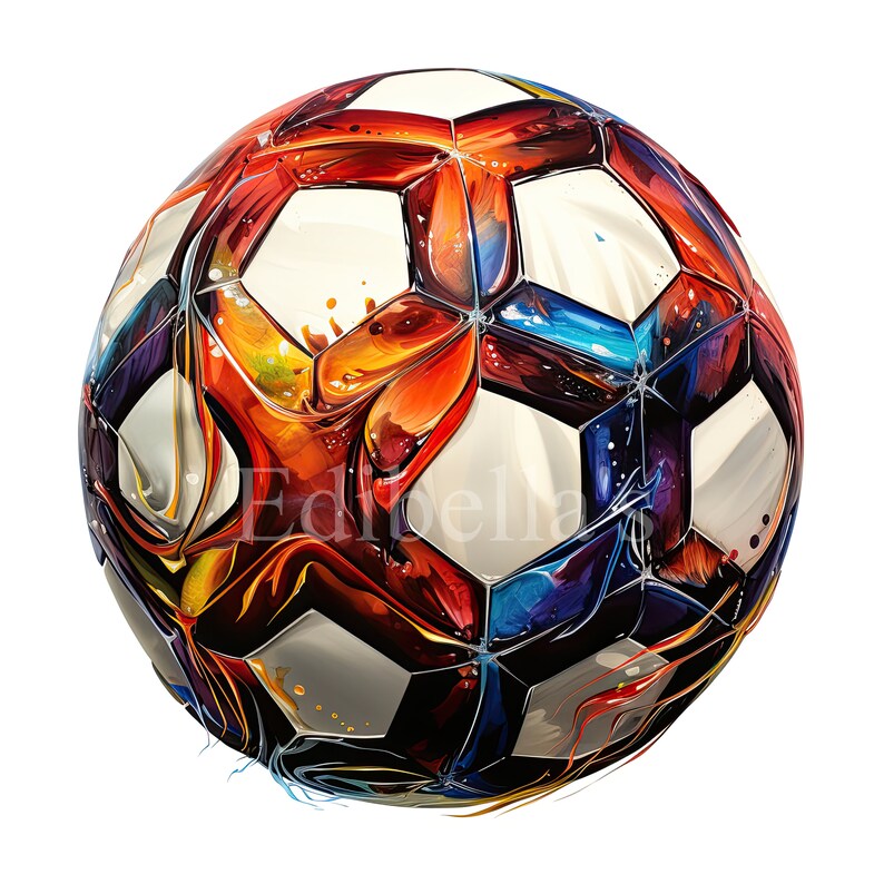 Football Soccer Ball | Set of 10 | Clipart Bundle | 300 DPI Jpegs | 300 ...
