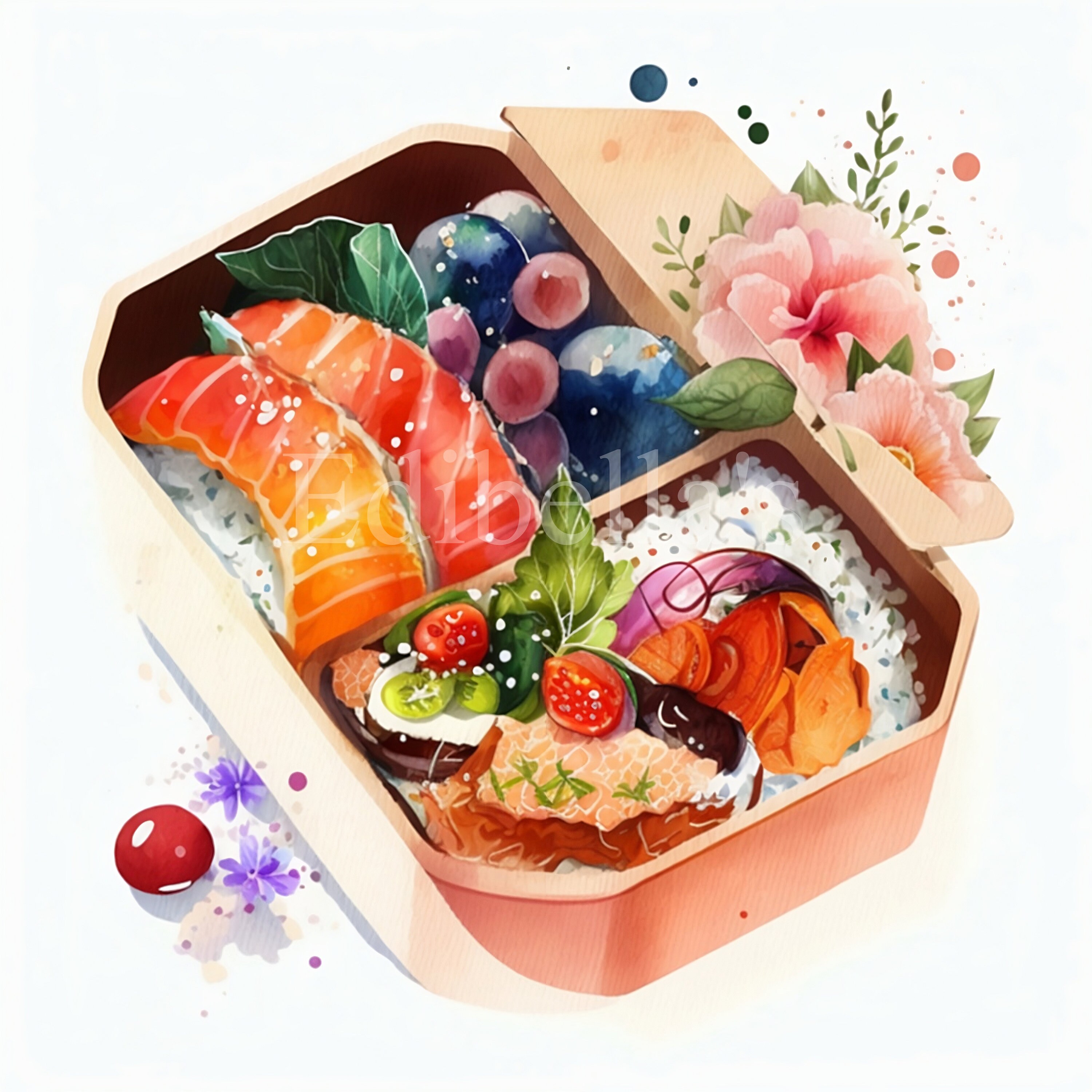 Bento Box Set of 10 Clipart Bundle High Quality Jpegs - Etsy