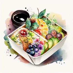 Bento Box Set of 10 Clipart Bundle High Quality Jpegs Digital Download ...