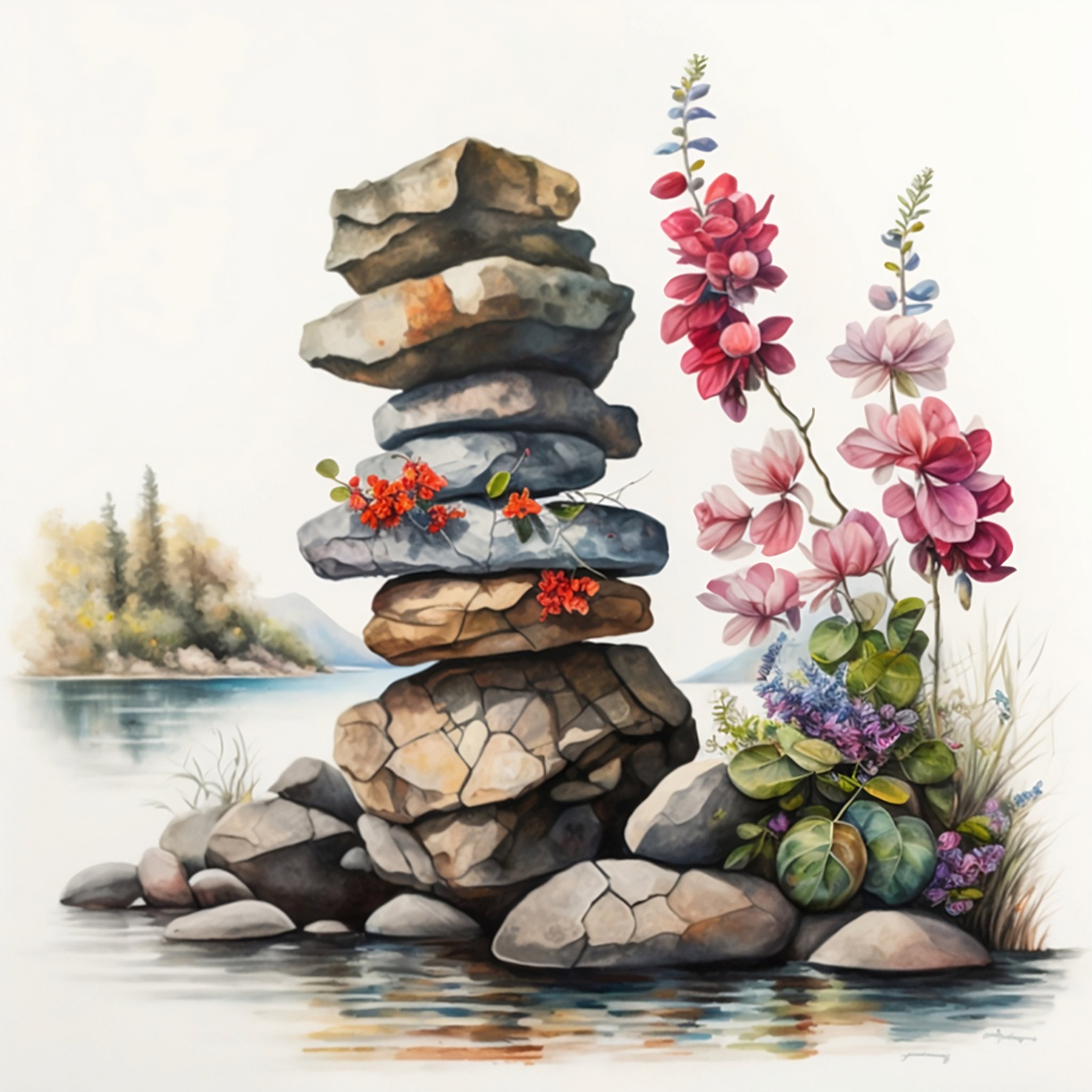 Balancing Stones Set of 10 Clipart Bundle High Quality - Etsy
