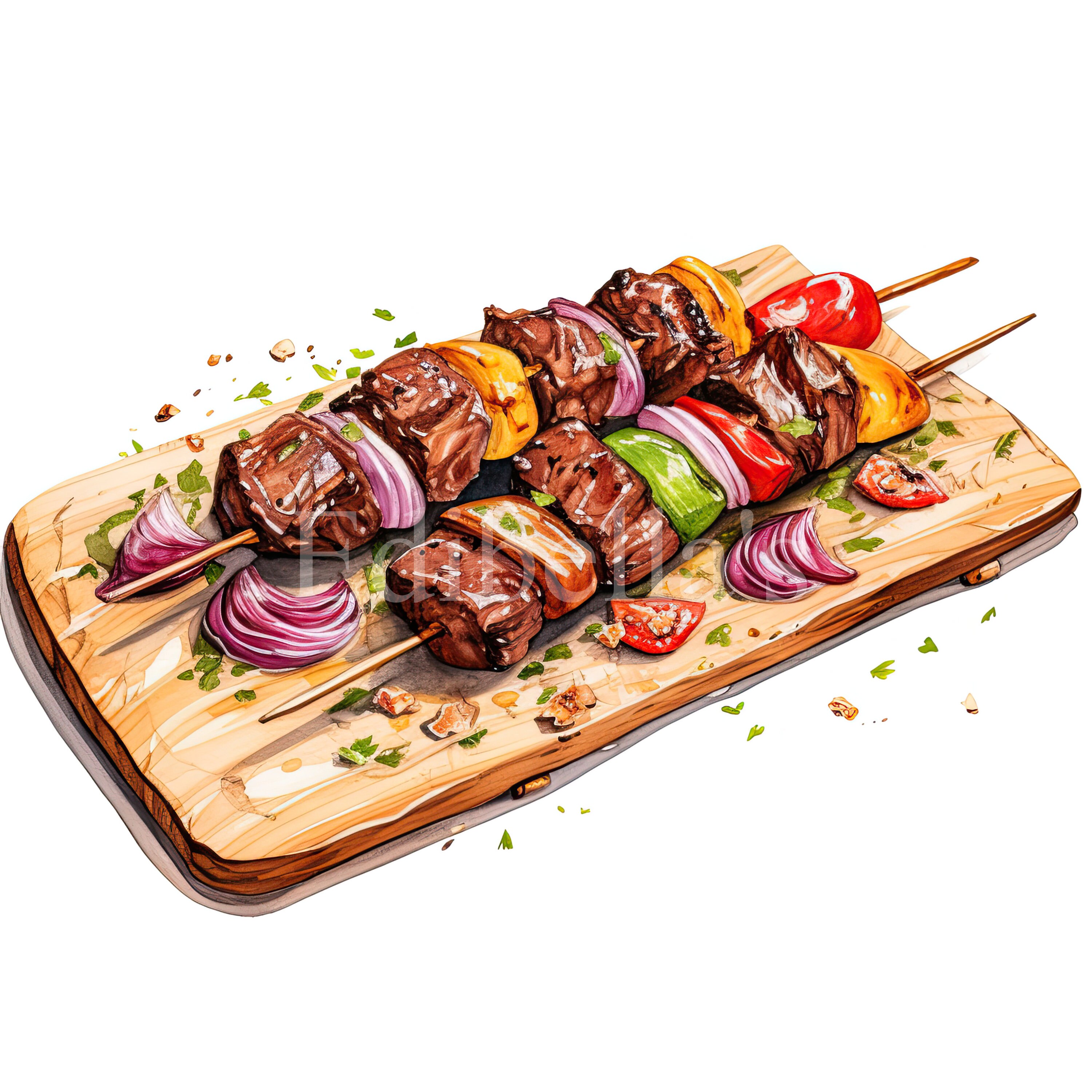 Kebab | Set of 10 | Clipart Bundle | High Quality 300 Dpi Jpegs and 300 ...