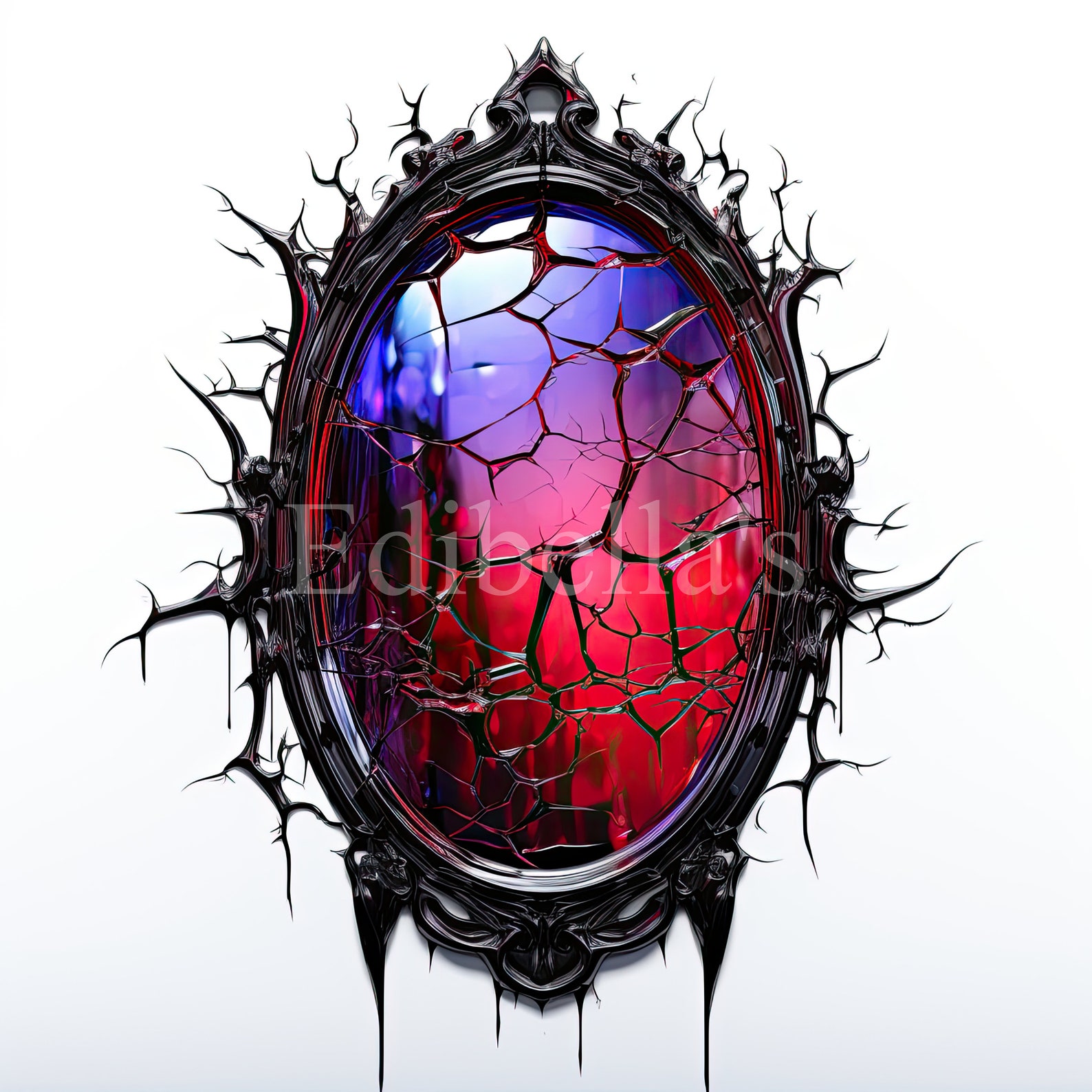 Cursed Mirror (1/2) | Set of 10 | Clipart Bundle | 300 DPI Jpegs and ...