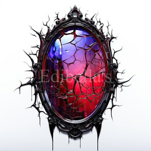 Cursed Mirror (1/2) | Set of 10 | Clipart Bundle | 300 DPI Jpegs and ...